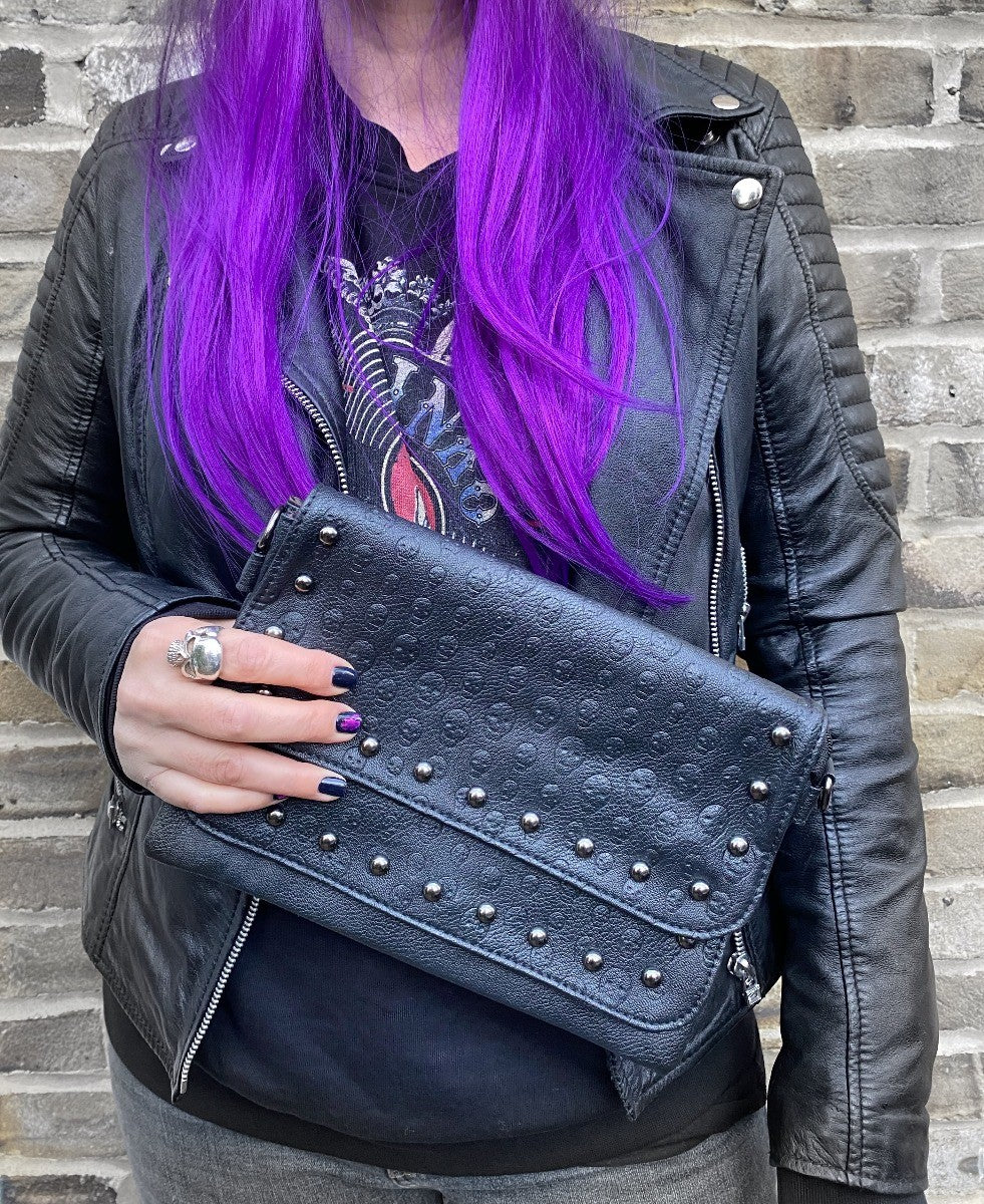 Vega Skull & Studs Shoulder Bag | Ro Rox Boutique | Ro Rox