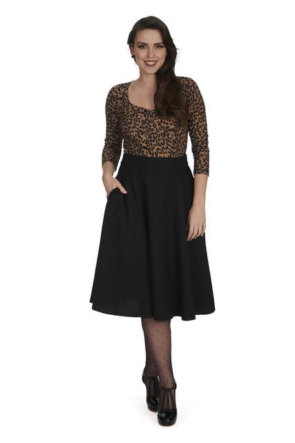 Banned Leo Grace Retro Animal Print Knitted 3/4 Sleeve Top | Ro Rox