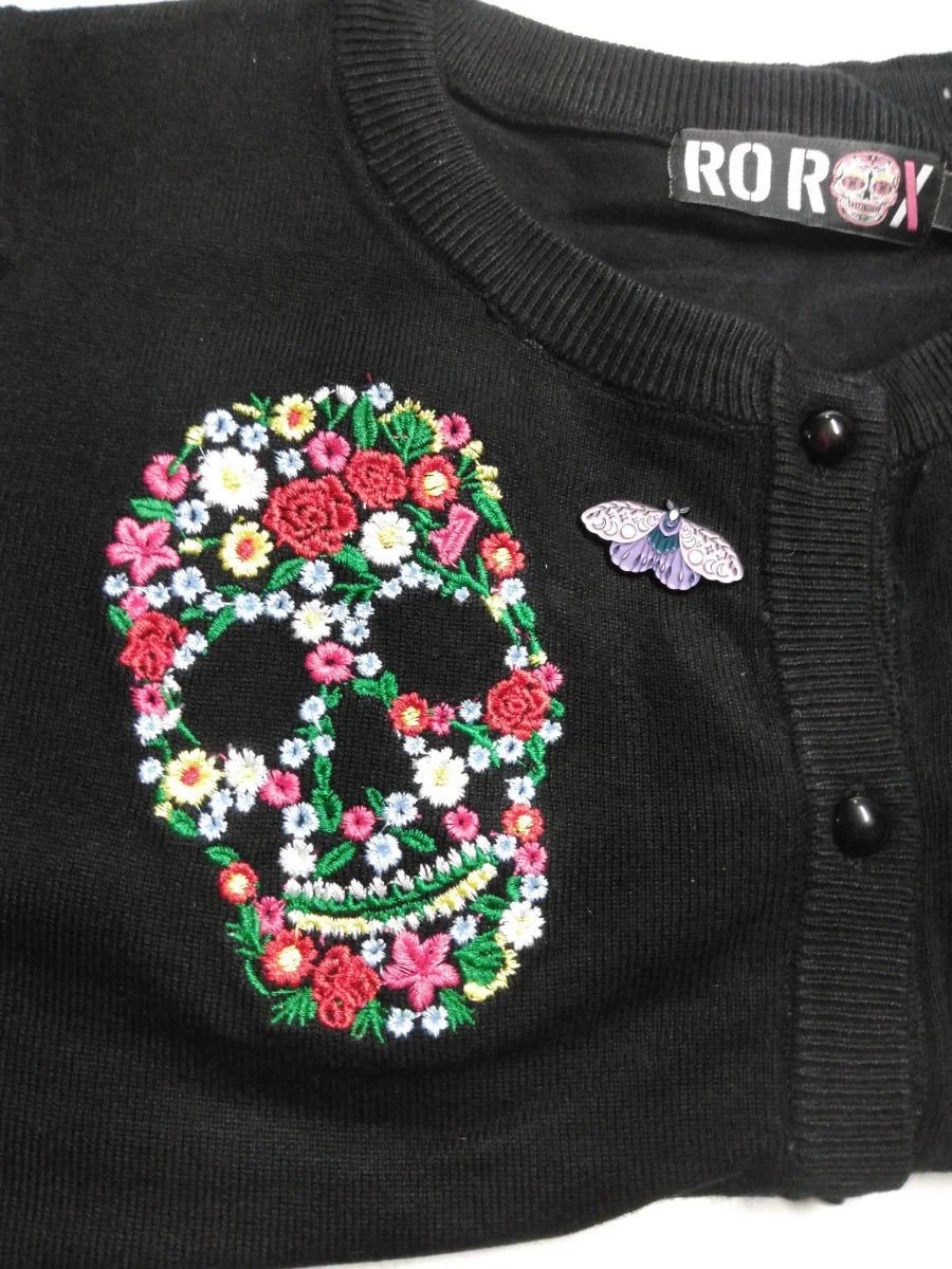 Ro Rox Moon Moth Badge - Gothic Celestial Enamel Pin Brooch | Ro Rox