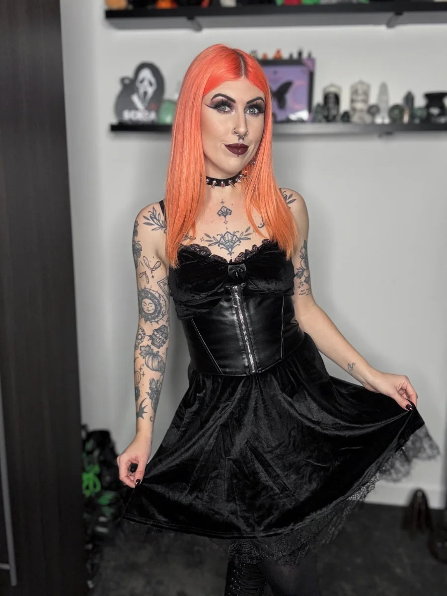 Ro Rox Silas Velvet Cresent Moon Baby Doll Sexy Dress | Ro Rox