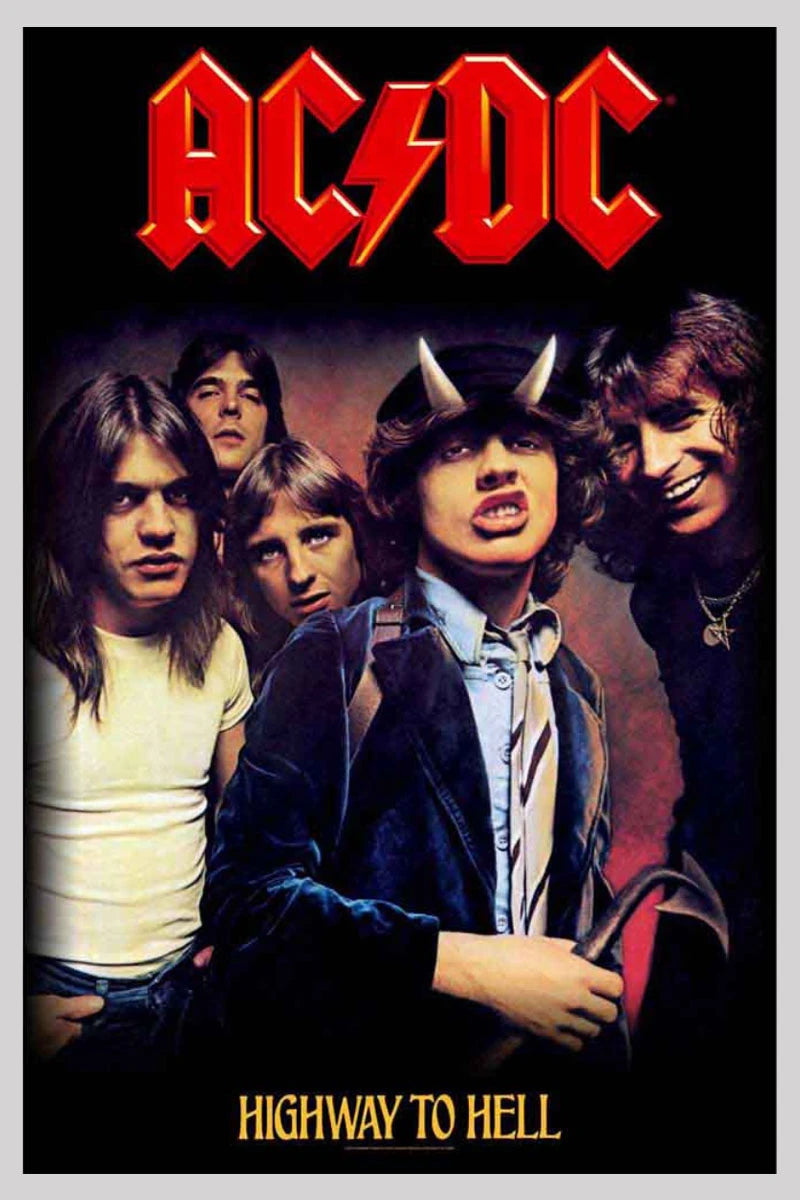 AC/DC Textile Poster: Highway To Hell Album Cover Wall Art | Ro Rox