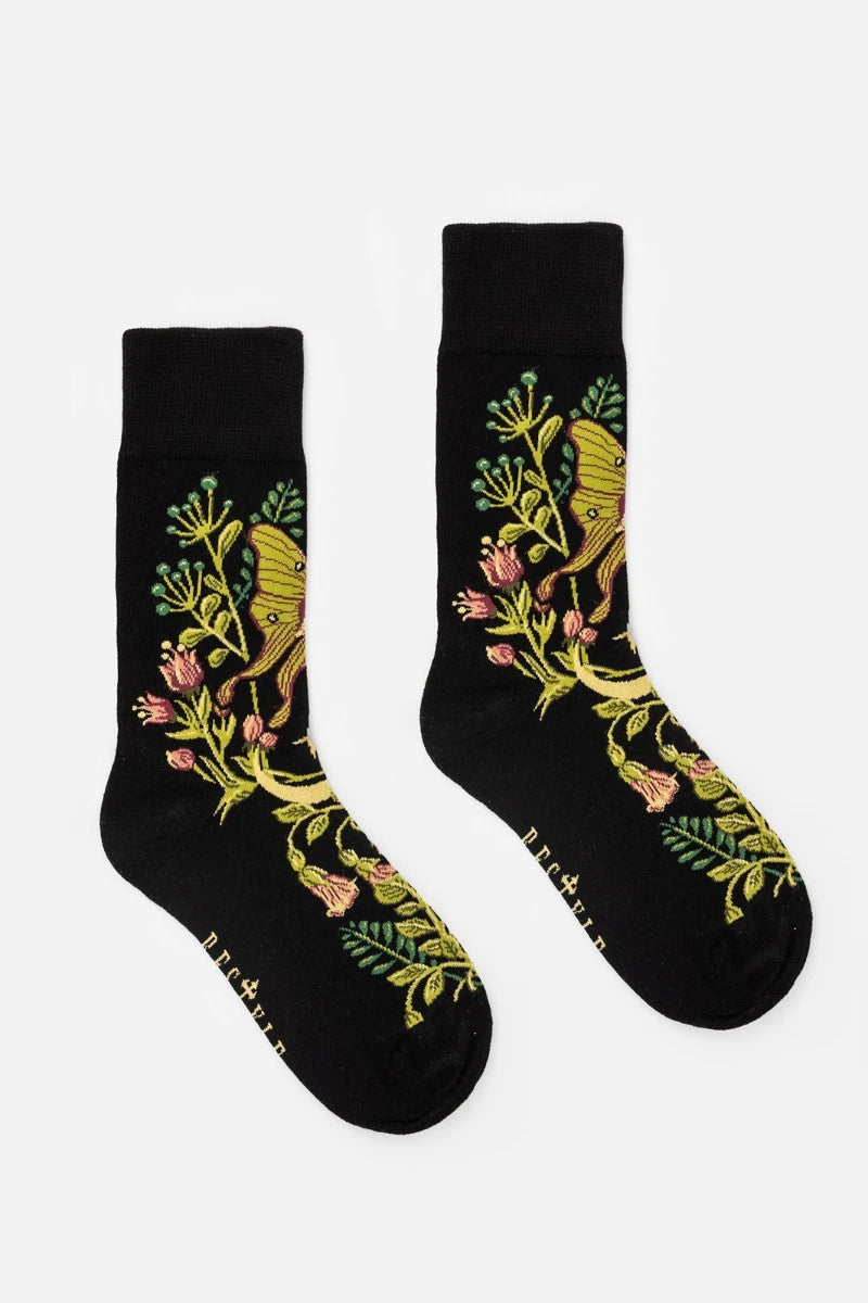 Restyle Wild Gardens Jacquard Socks – Gothic Nature Socks | Ro Rox