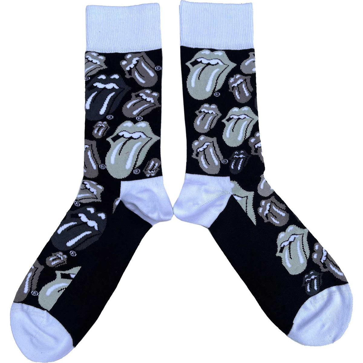 The Rolling Stones Unisex Ankle Socks: Classic Tongue, Black & Blue ...