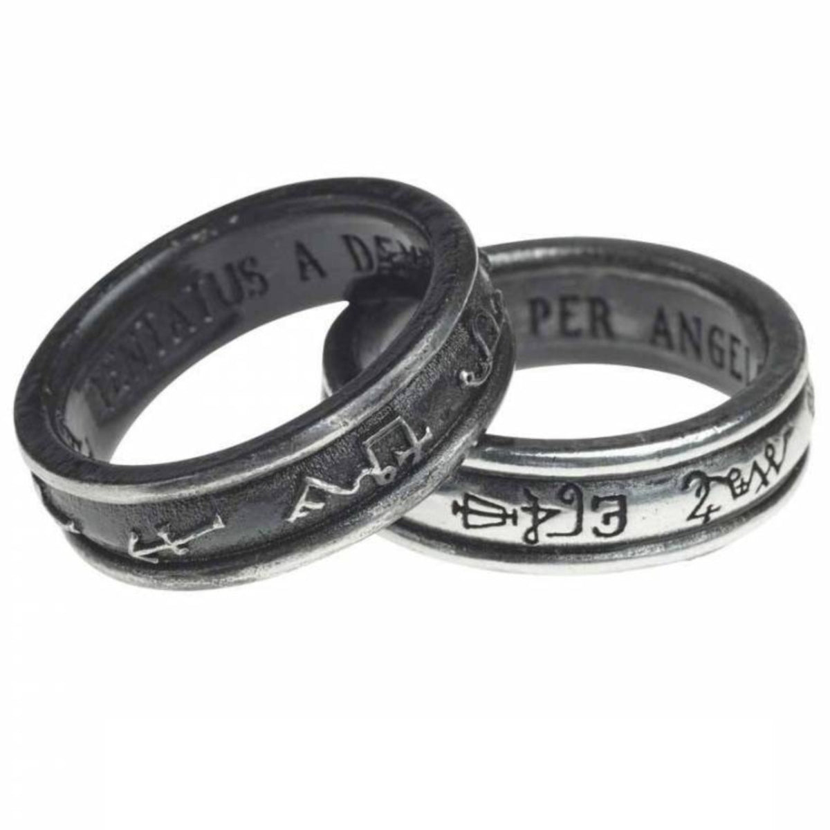 Alchemy England Black Demon & White Angel Ring | Ro Rox