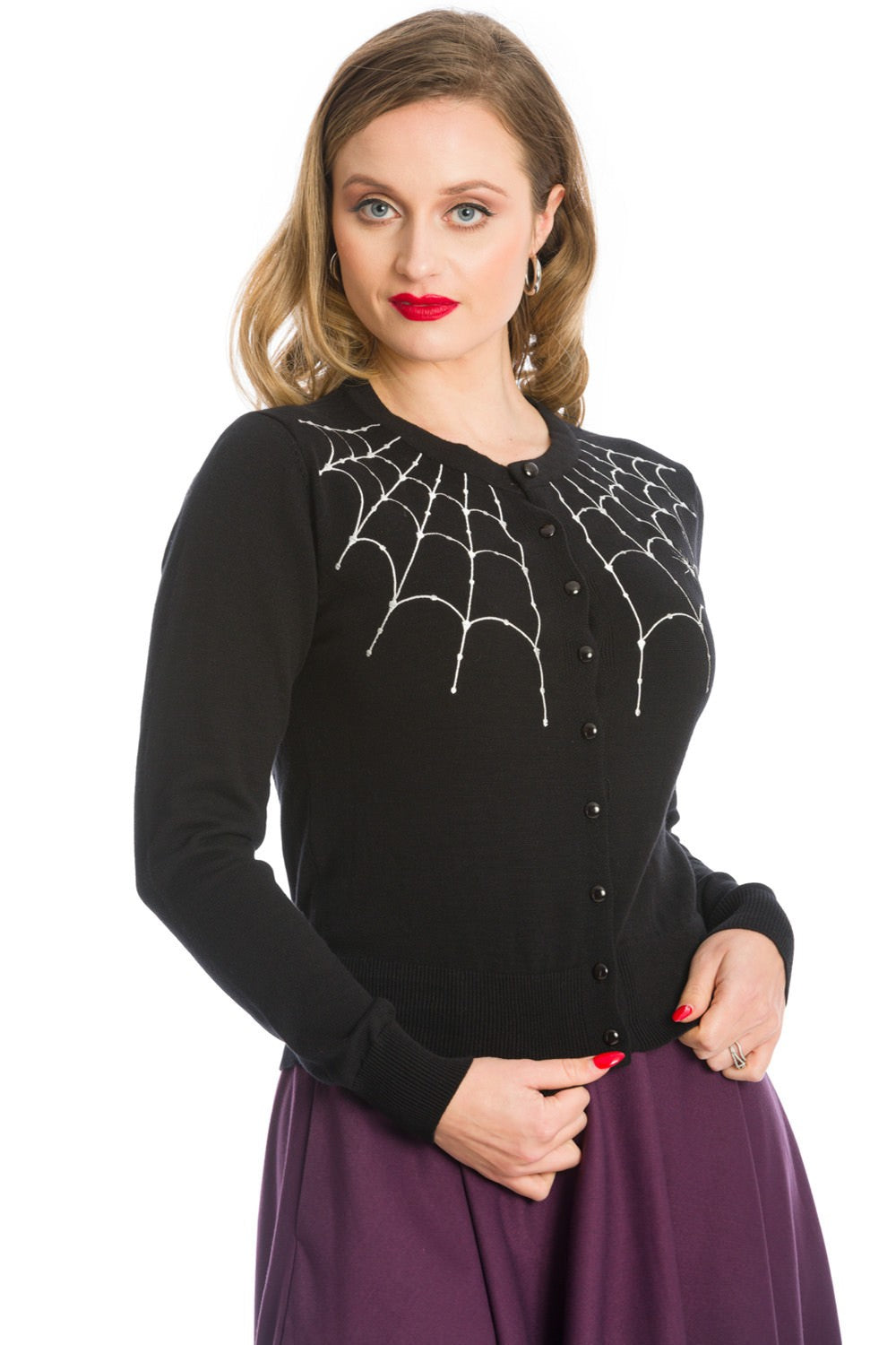 Banned Under Her Web Spell Gothic Spider Cardigan | Ro Rox