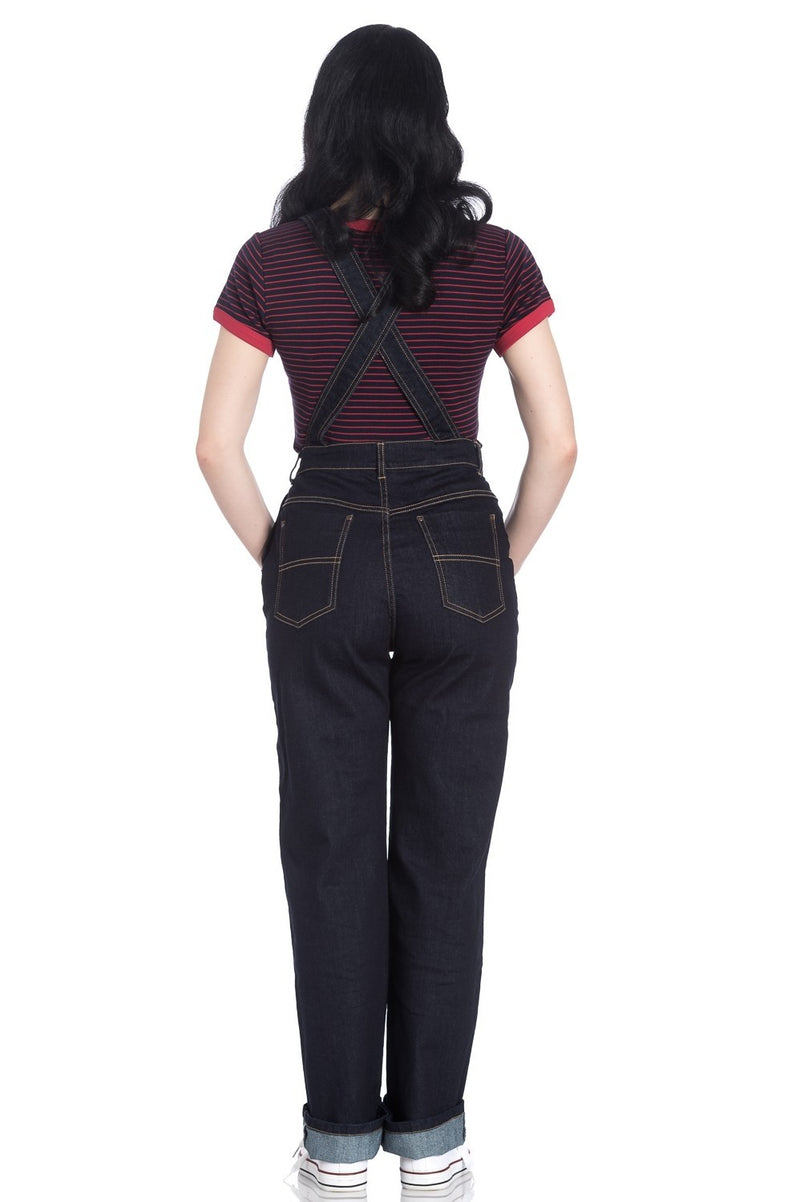 Hell Bunny Elly May 40's Landgirl Denim Jeans Dungarees | Ro Rox ...