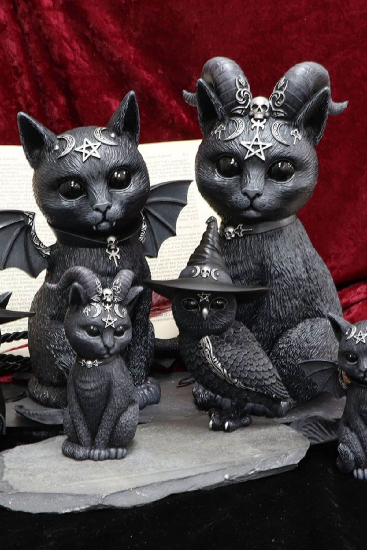 Nemesis Now Purrah Witches Hat Occult Cat Figurine Ornament | Ro Rox