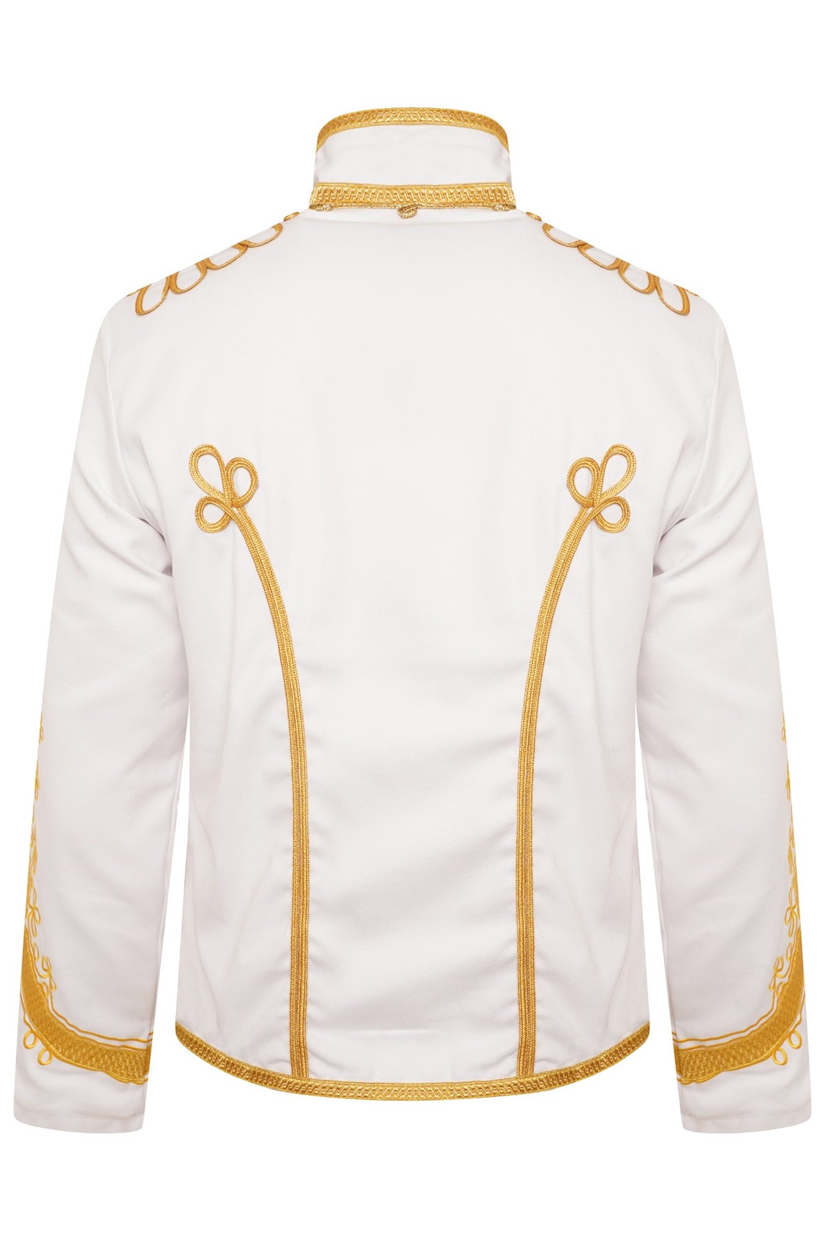 Ro Rox Men’s Adam Luxe Military Drummer Jacket – White Parade Hussar S | Ro Rox