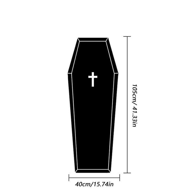 Gothic Coffin Cross Carpet Halloween Non-Slip Rug Décor | Ro Rox