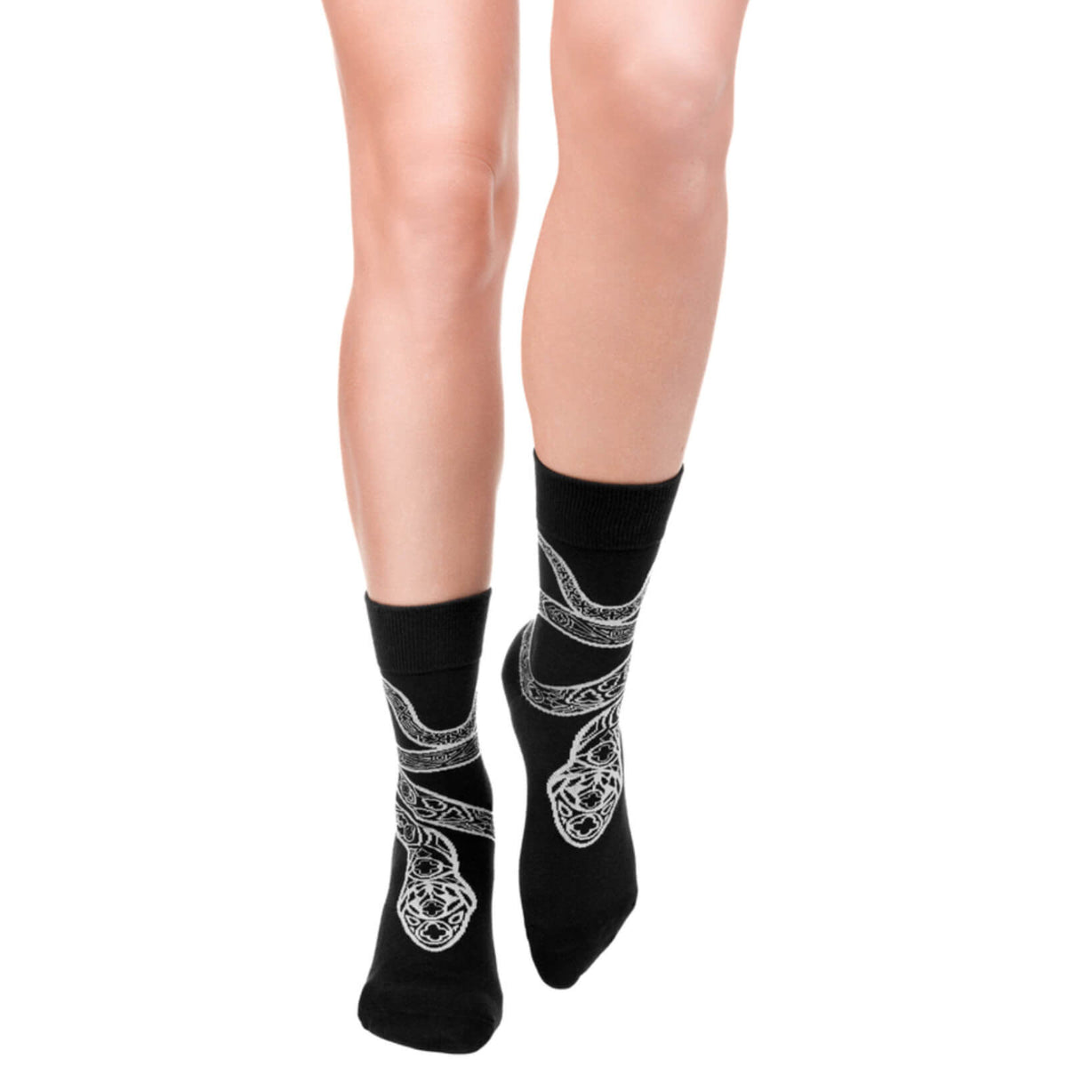 Restyle Cathedral Snake Jacquard Goth Unisex Monument Socks | Ro Rox