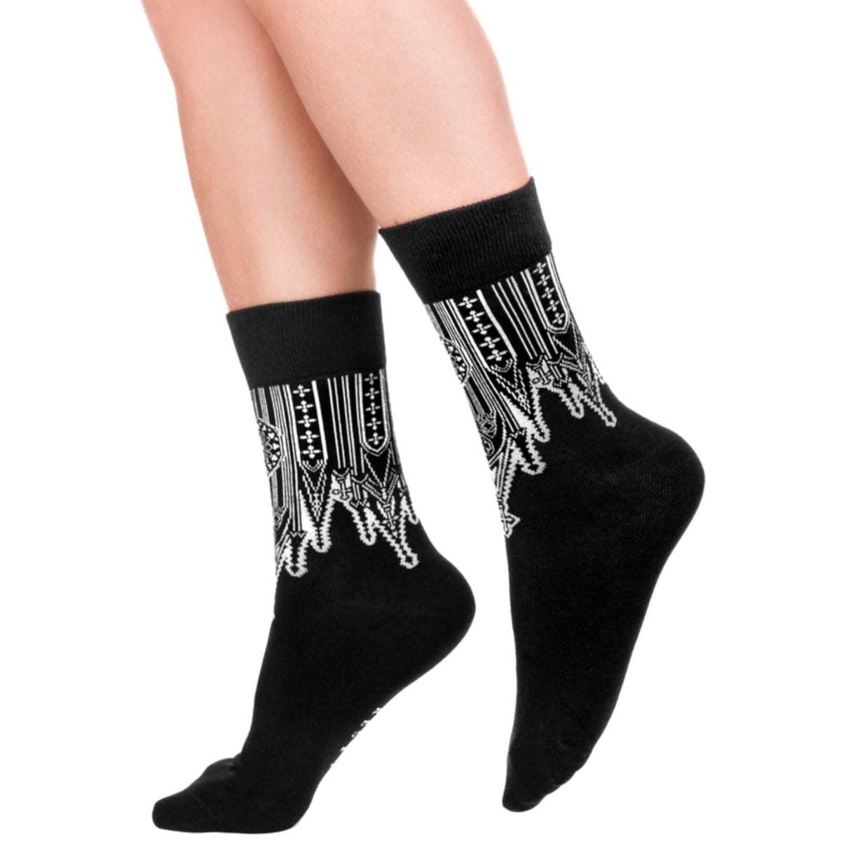 Restyle Inverted Cathedral Jacquard Moon Unisex Socks | Ro Rox