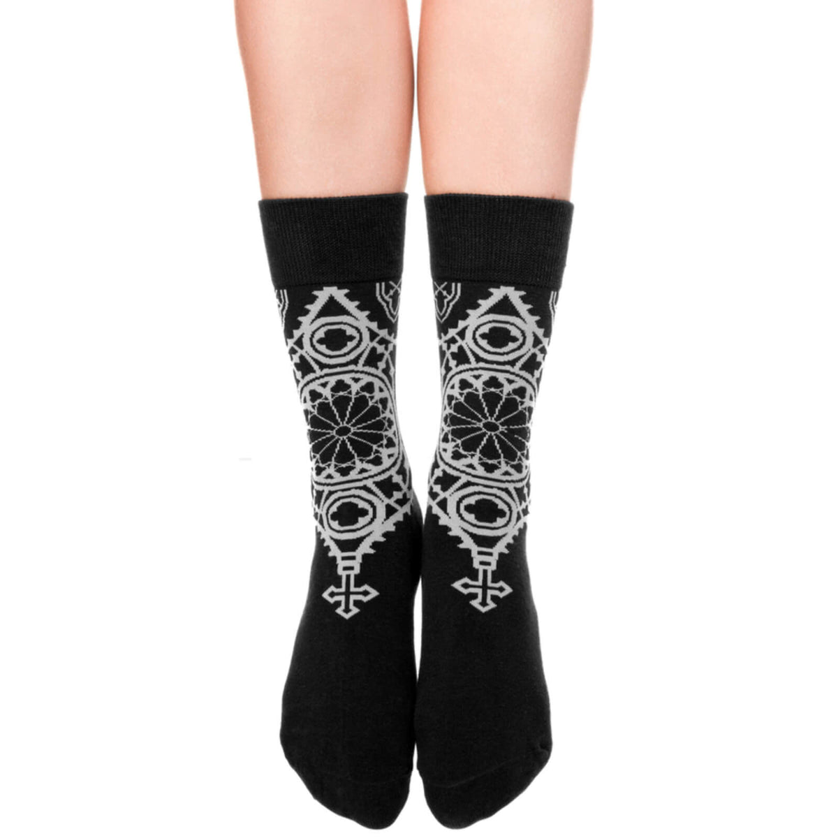 Restyle Sacrum Cathedral Jacquard Gothic Unisex Socks | Ro Rox