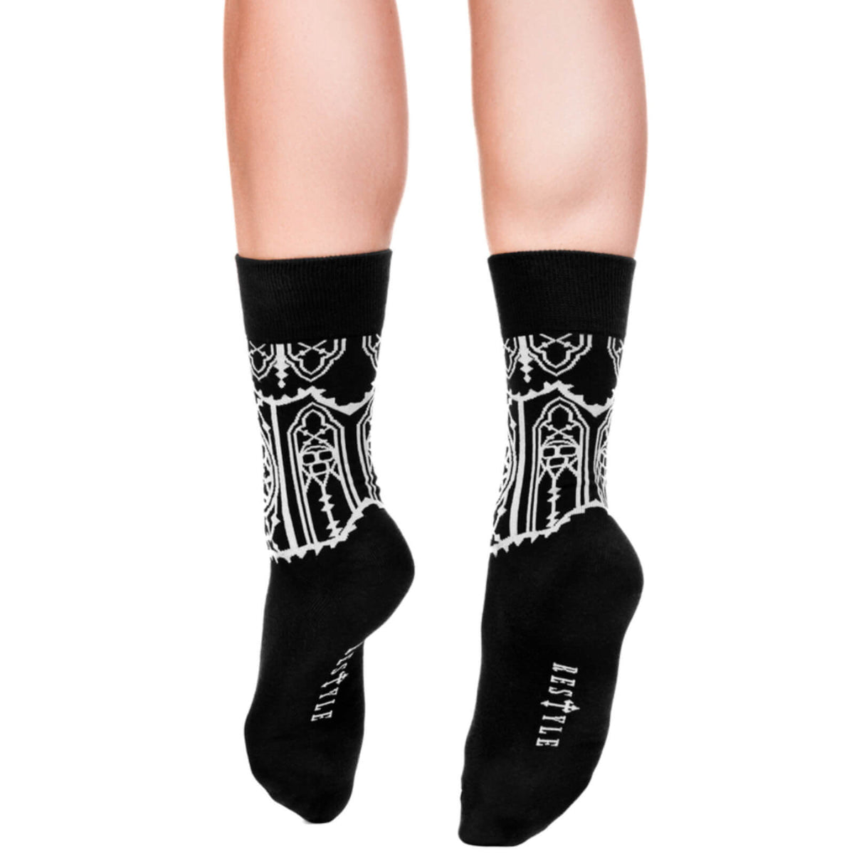 Restyle Sacrum Cathedral Jacquard Gothic Unisex Socks | Ro Rox
