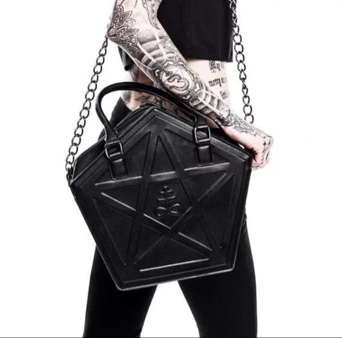 Ro Rox Zedna Pentagram Faux Leather shoulder Bag | Ro Rox
