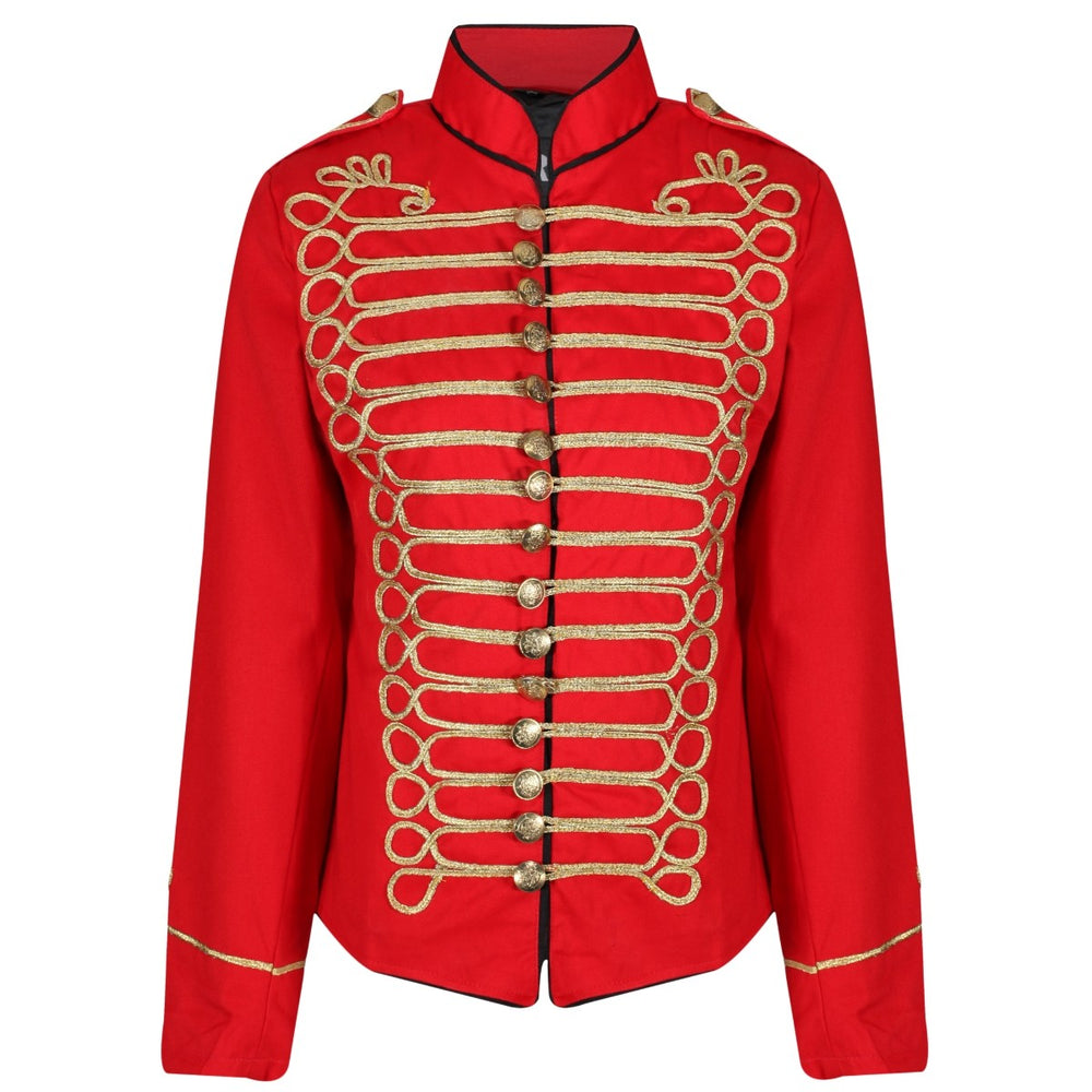 Ladies Black Napoleon Military Drummer Parade Jacket | Emo Goth Punk ...